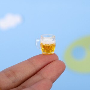 2 Pieces Miniature Beer Mug With Handle Dollhouse Beer Large Mugs 1 ...