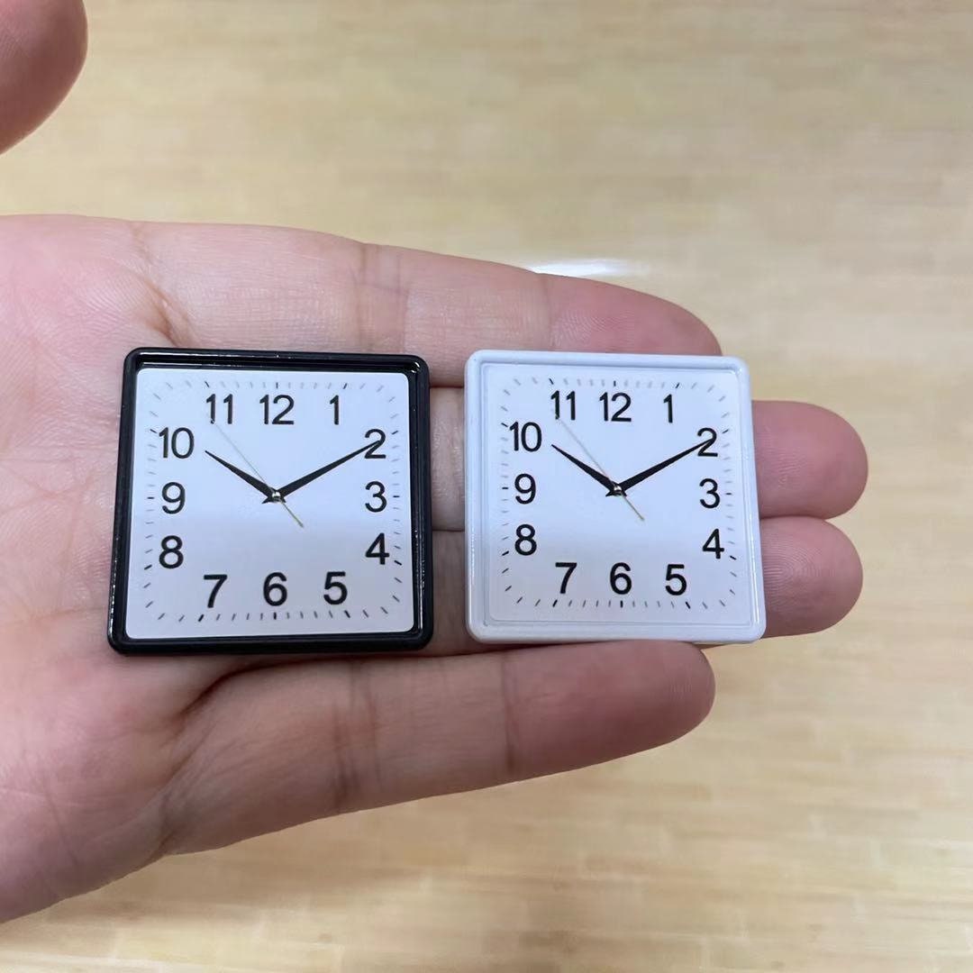 Dollhouse Wall Clock Miniature Modern Square Clock for Dolls | Etsy