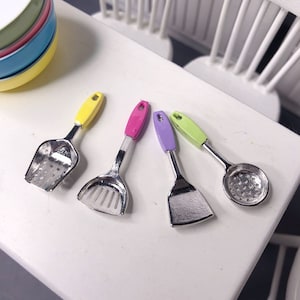 1:12 Scale Dollhouse Miniature Metal Cute Cooking Utensil Doll House ...