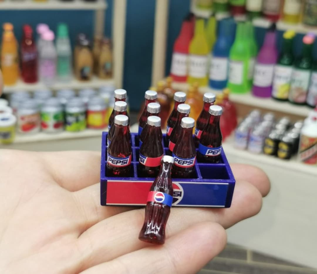 Doll House Miniature Coke Container a Dozen Coke Bottles Mini Model ...
