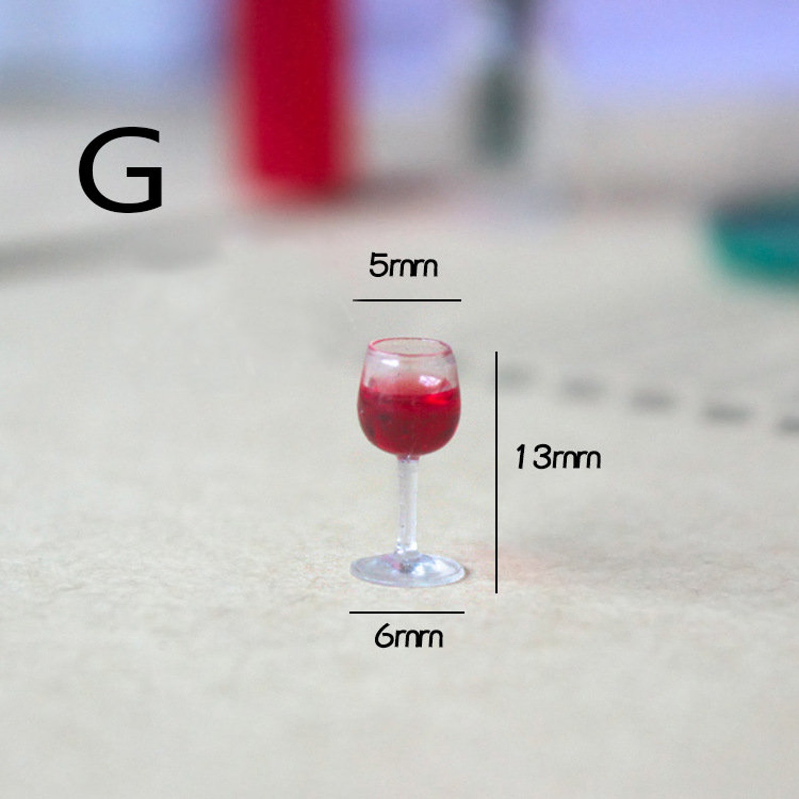 Miniature Red Wine Glasses 1/12 Scale Alcoholic Drinks Bar and Party ...