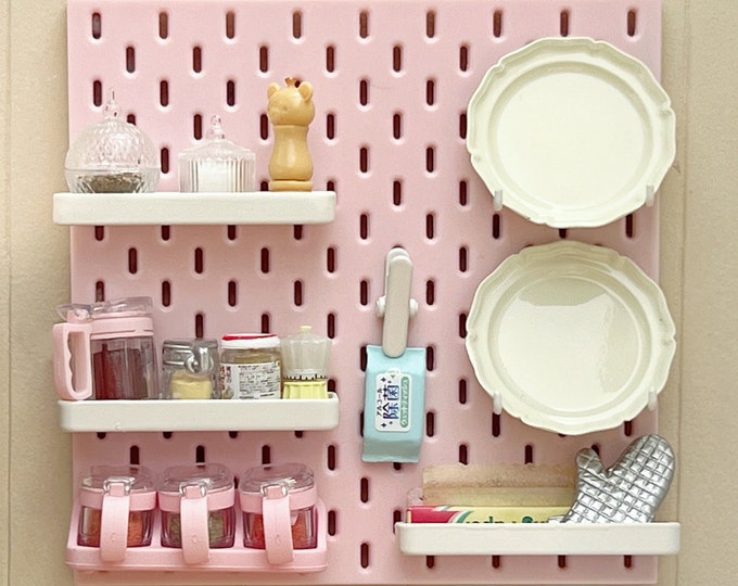 In Stock Doll House Mini Pegboard Miniature Pegboard Set 1/6 Doll 1/12 ...