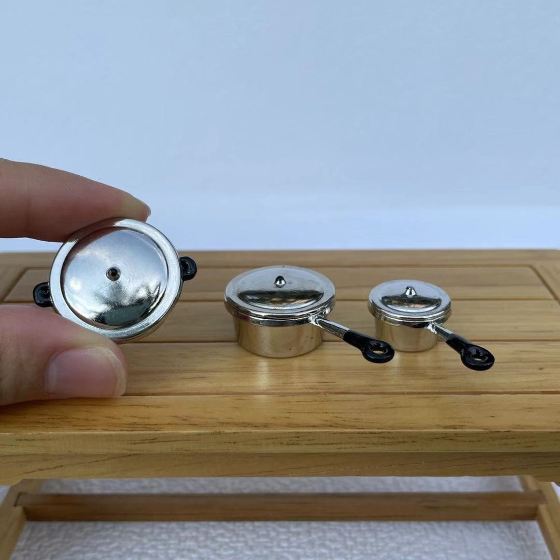 Dollhouse Miniature Metal Pots Miniature Pans Set of 3 - Etsy