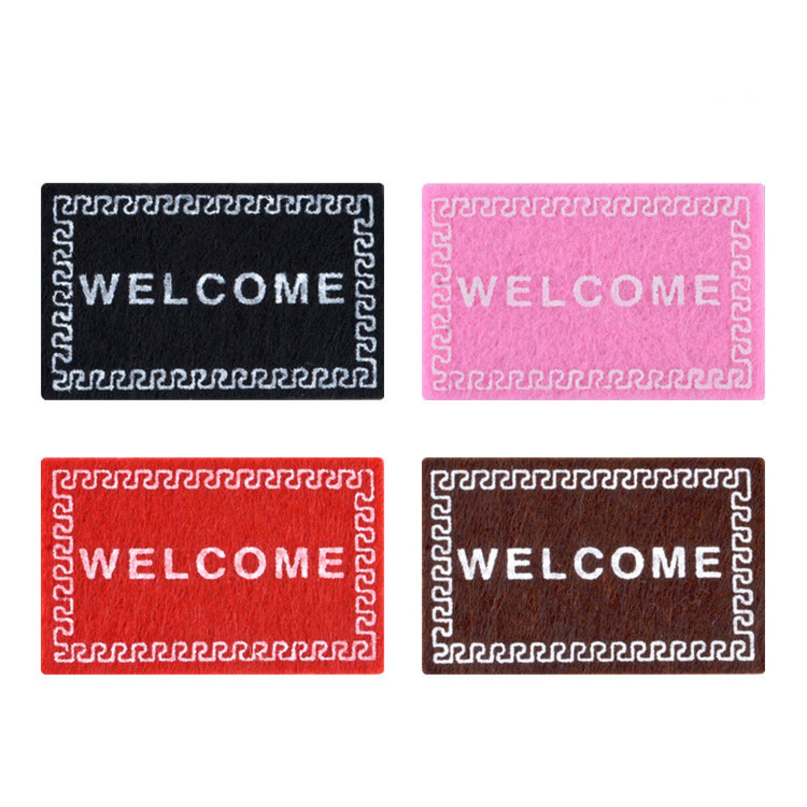 Dollhouse Welcome Entry Door Rug Miniature Dollhouse Rug Carpet Floor ...