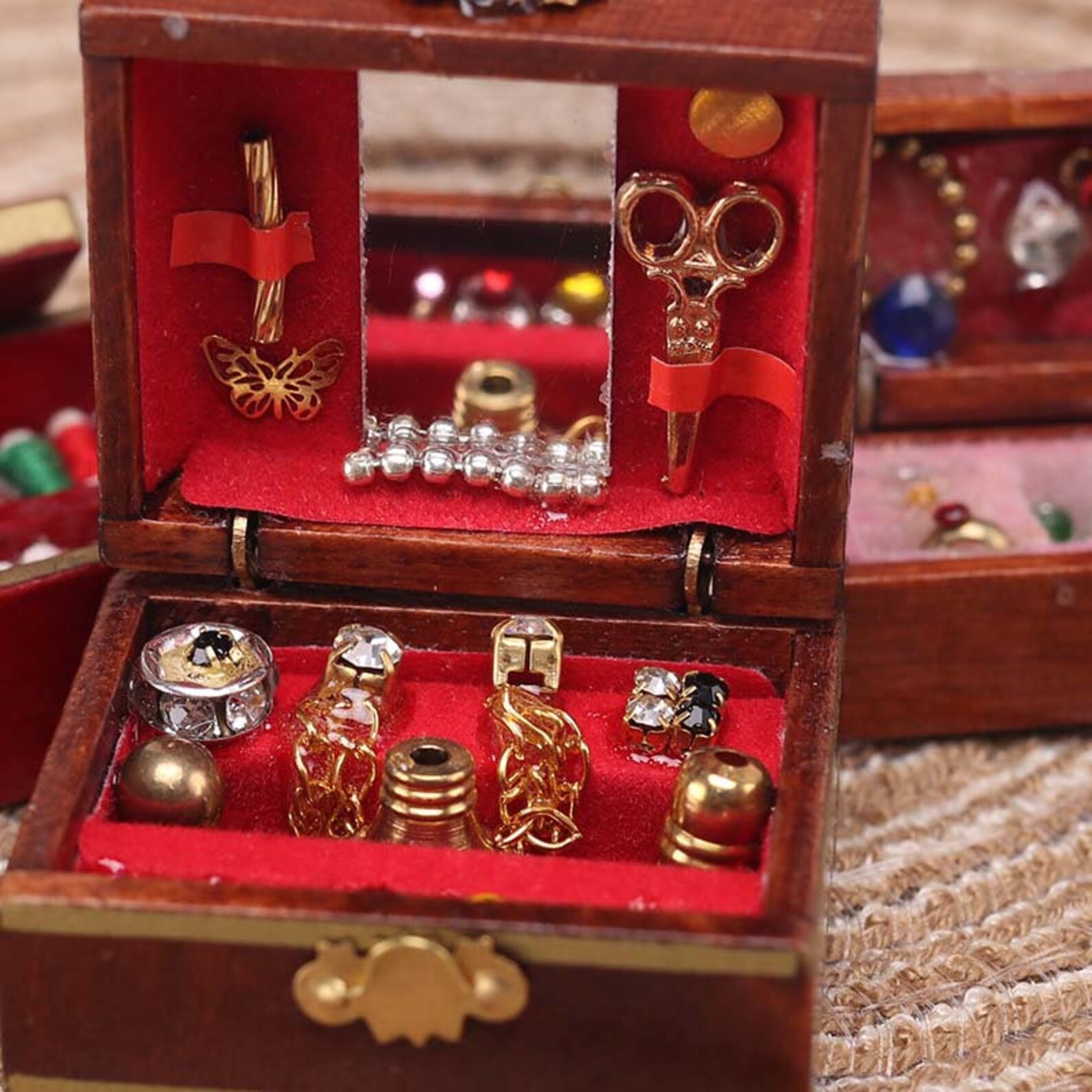 Miniature Jewelry Box Dollhouse Livingroom Accessory 1:12th | Etsy