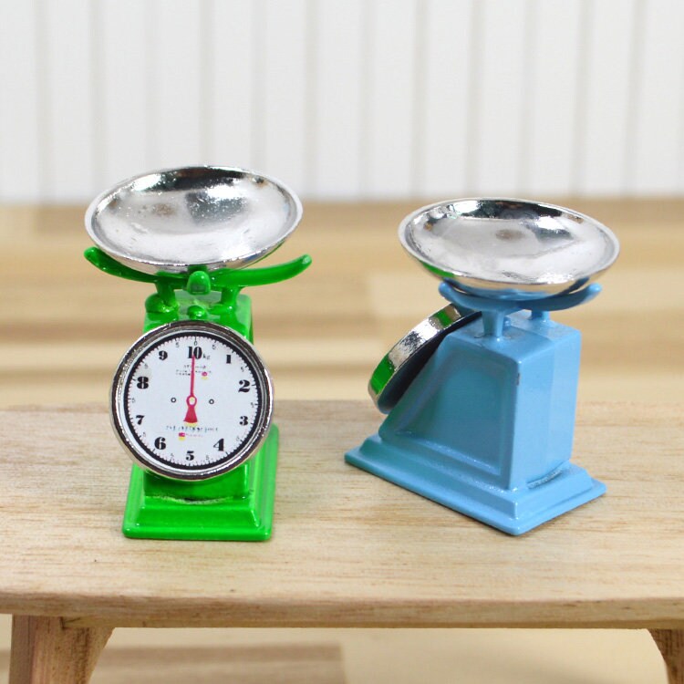 Miniature Vintage Metal Kitchen Scale for 1/12 Dollhouse | Etsy