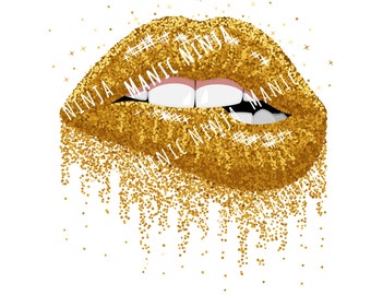 Flaming Red Hot Glitter Lips PNG, Sublimation Graphics, Red Glitter ...