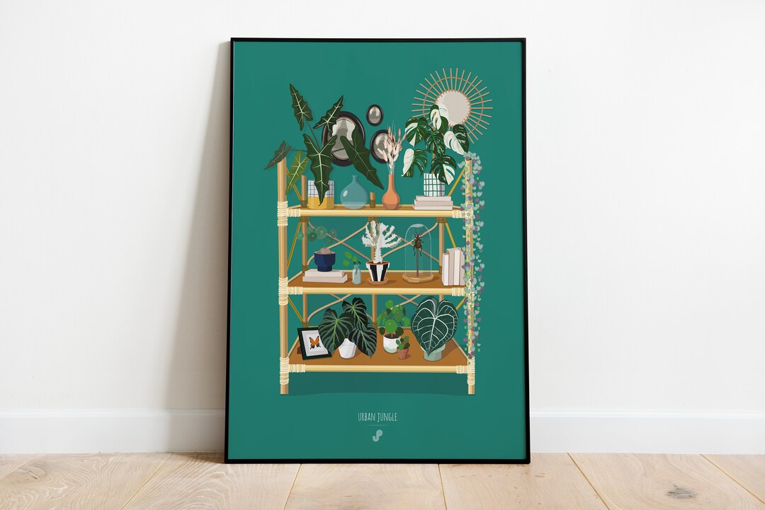 URBAN JUNGLE - Plant Poster A3/A4 - Plant Illustration, Botany, Plants ...