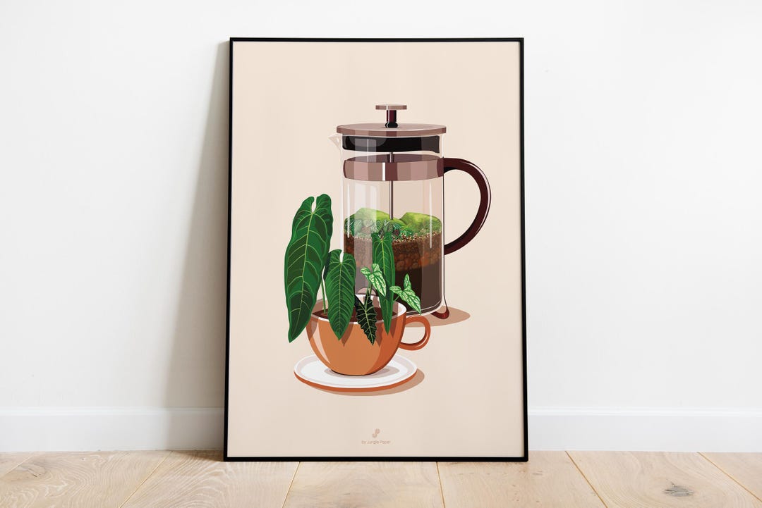 COFFEE & PLANTS - A3/A4 Coffee Poster - Plant Illustration, Botanical ...