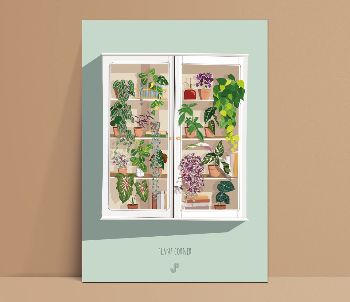PLANT CORNER - A3/A4 Plant Poster - Plant Illustration, Botany, Plants ...