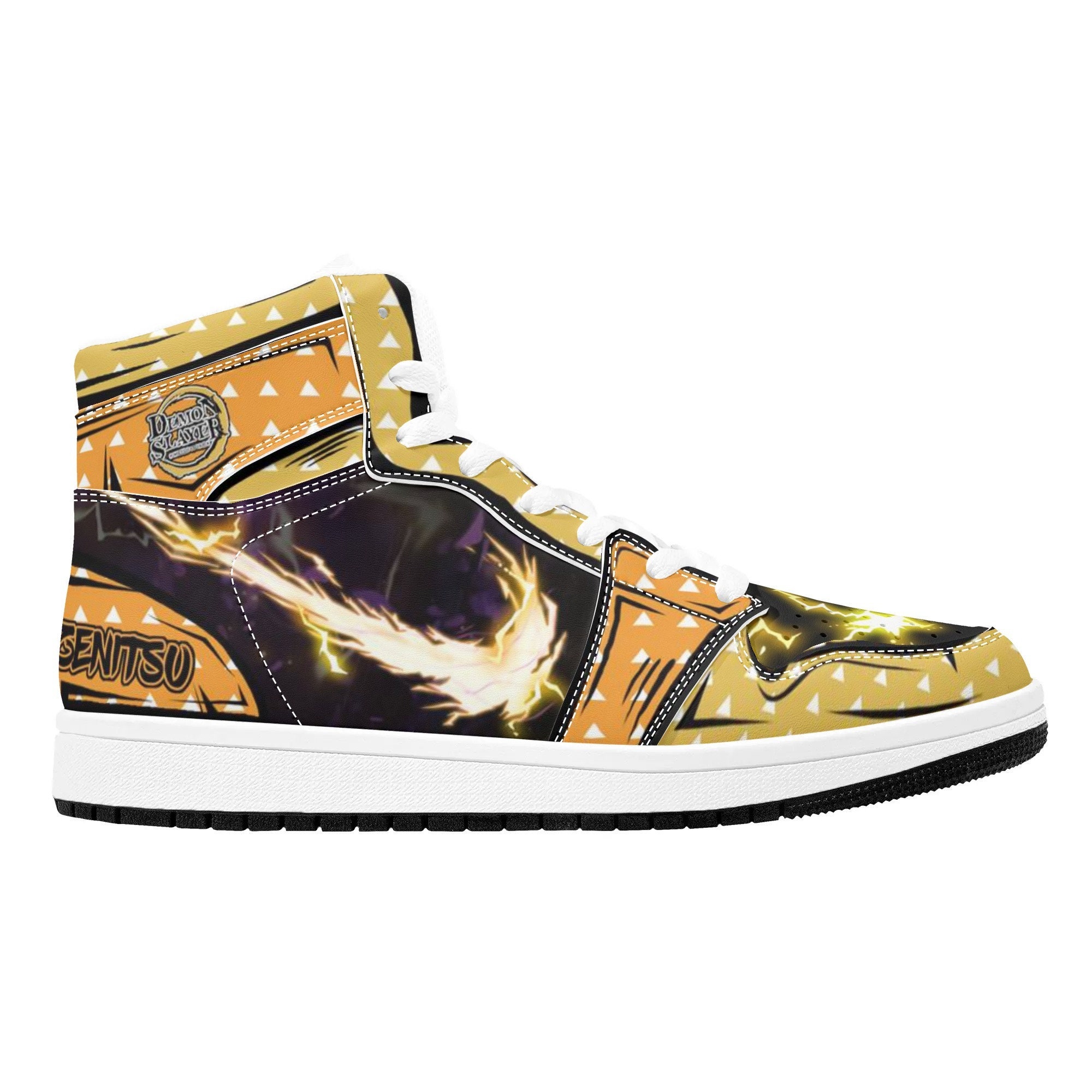 Demon Slayer Zenitsu Shoes Custom Anime Sneakers Cartoon Shoes - Etsy
