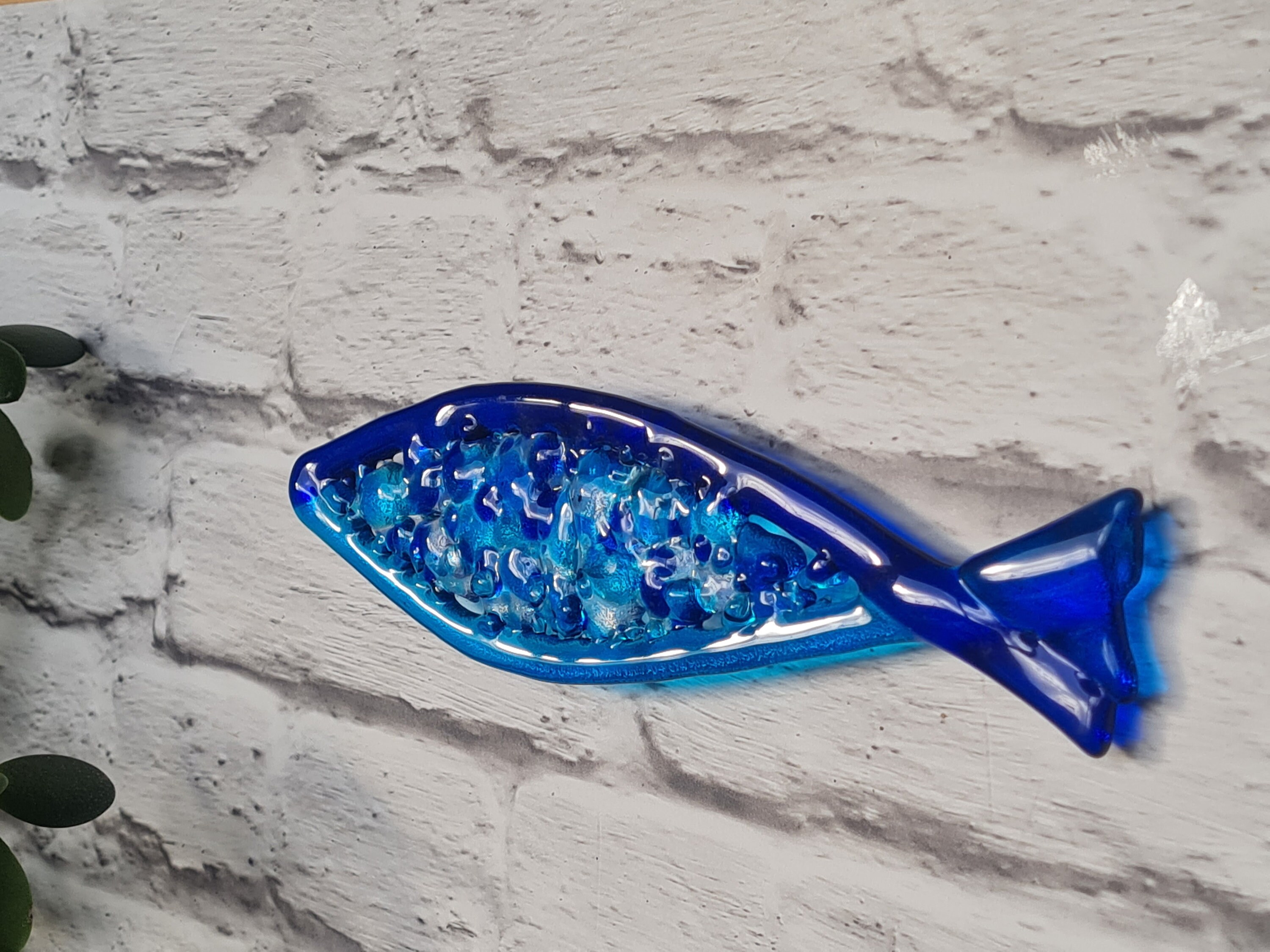 Fused Glass Floating/swimming Fish With Invisible Wall Mount - Etsy ...