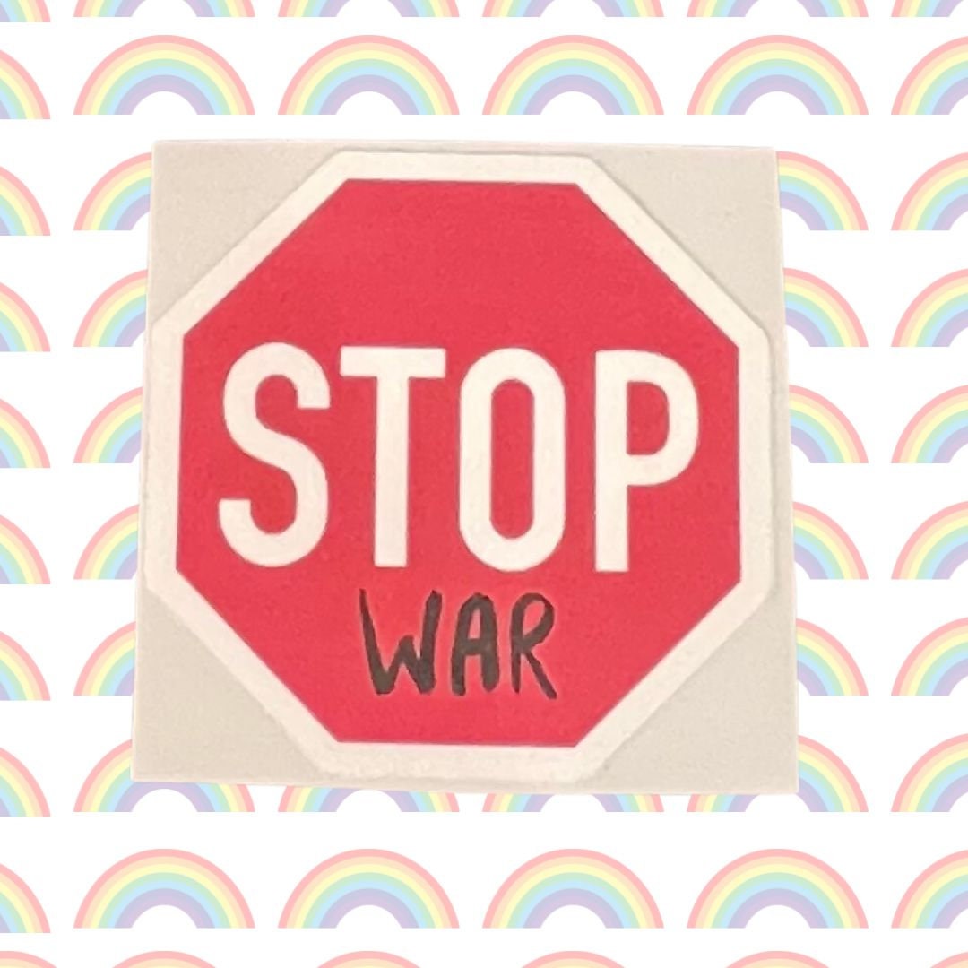 Stop War Graffiti Stop Sign Sticker - Etsy