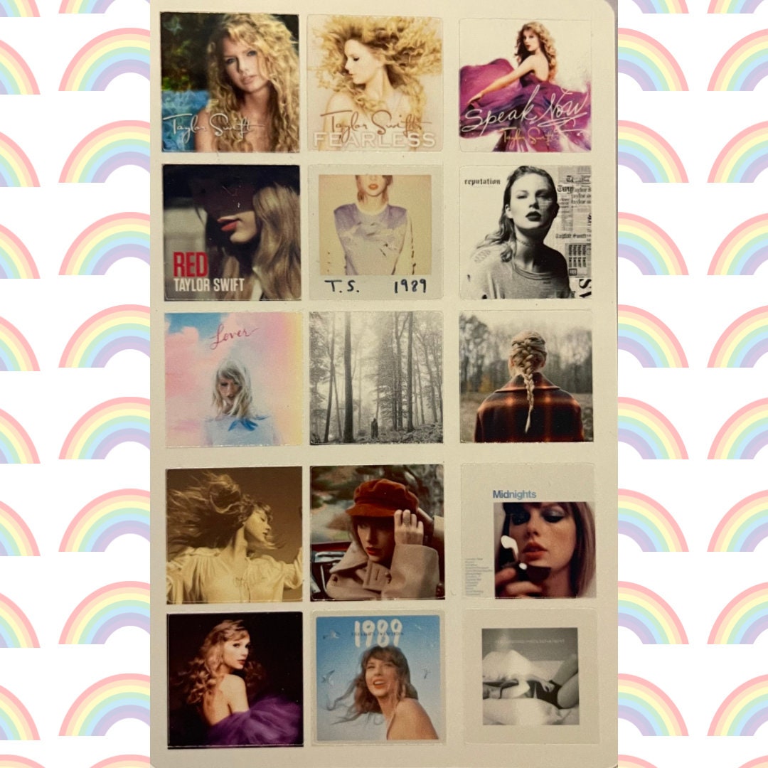 Taylor Swift Eras Album Cover Sticker Sheet Debut Fearless Speak Now ...