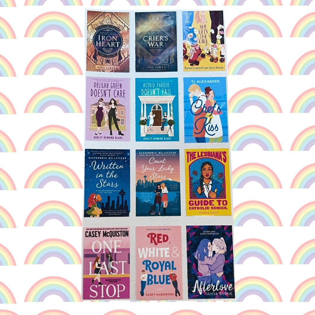 Book Cover Sticker Sheet You Choose What Book Covers You Want 12 Book ...