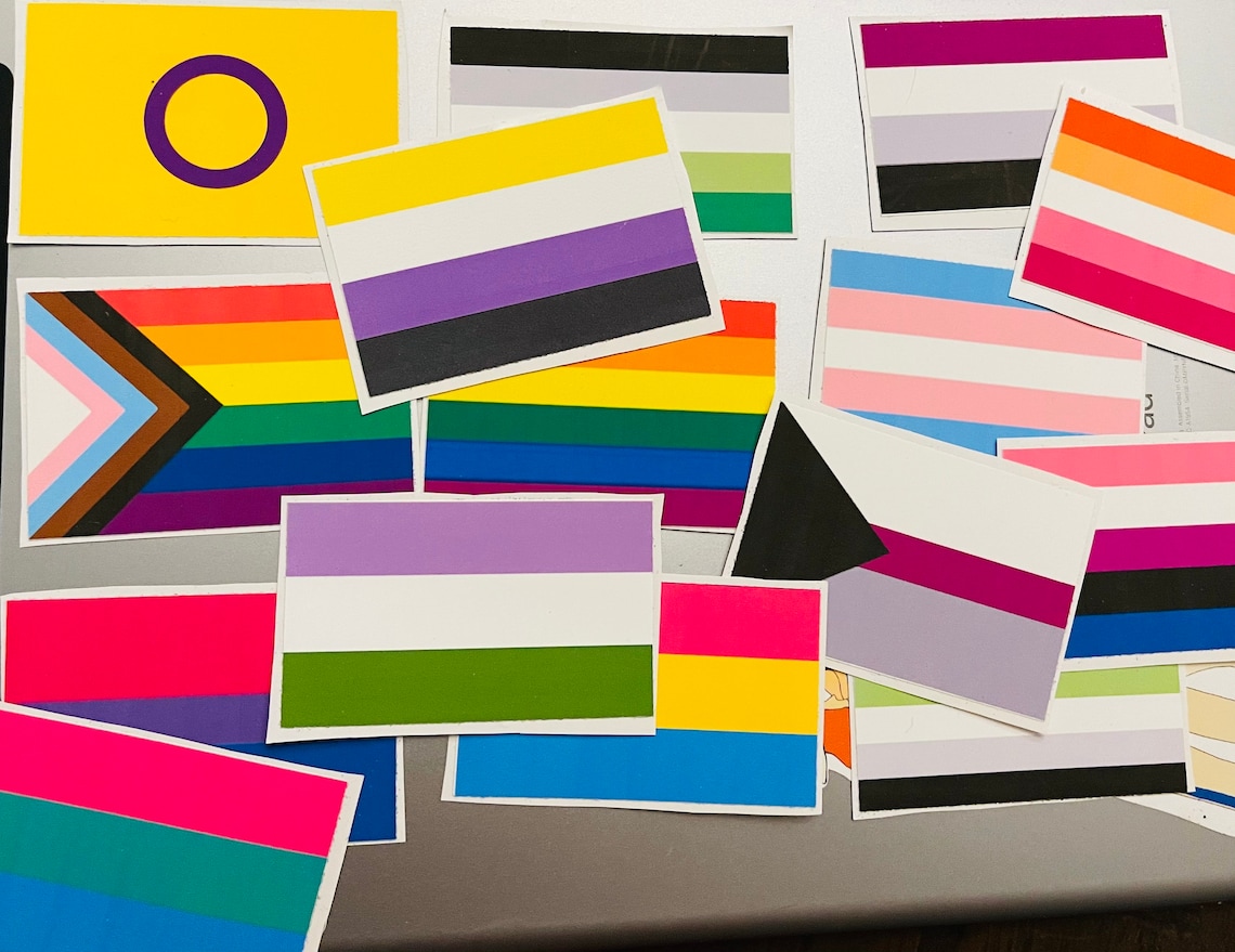 Pride Flag Sticker Many Different Genders and Sexualities - Etsy