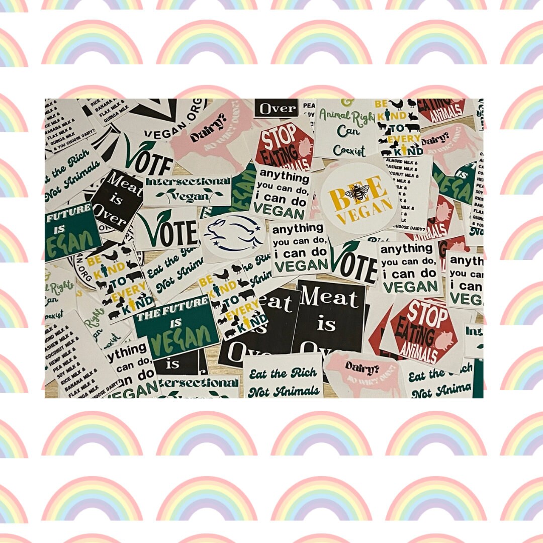 Mystery Vegan Sticker Pack || You Choose How Many Stickers You Want - Etsy