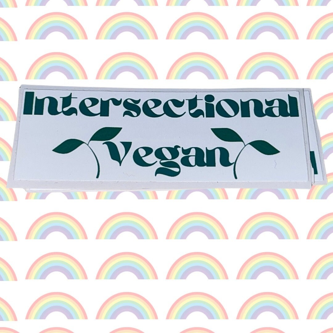 Intersectional Vegan Rectangle Sticker - Etsy