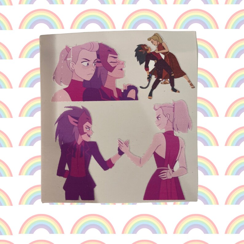 Catradora Sticker Sheet She-ra Catra and Adora Sapphic Ship - Etsy
