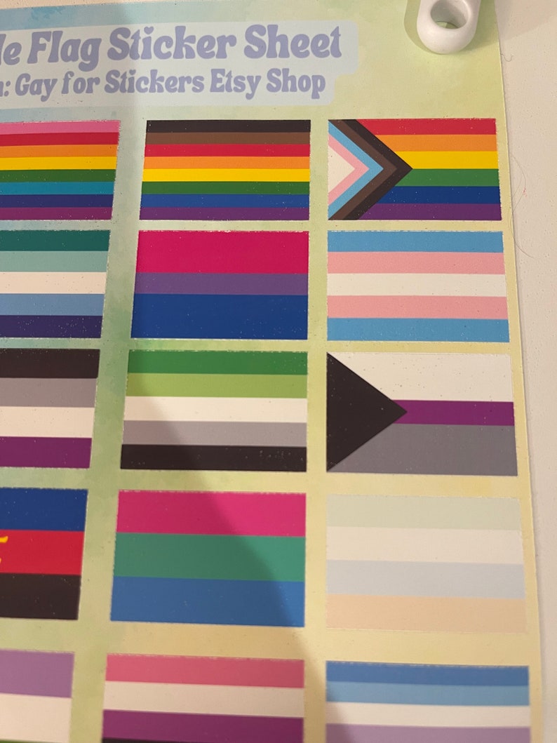 Pride Flag Sticker Sheet 28 Pride Flags Two Sizes Tiny Sheet and Large ...