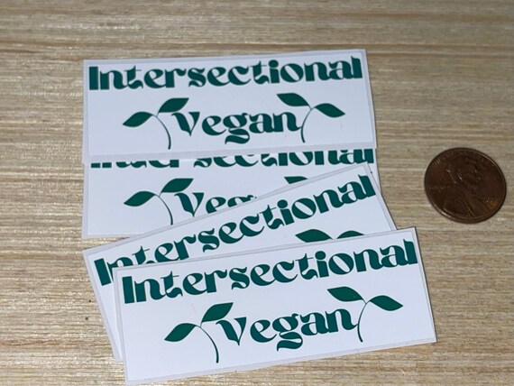 Intersectional Vegan Rectangle Sticker - Etsy