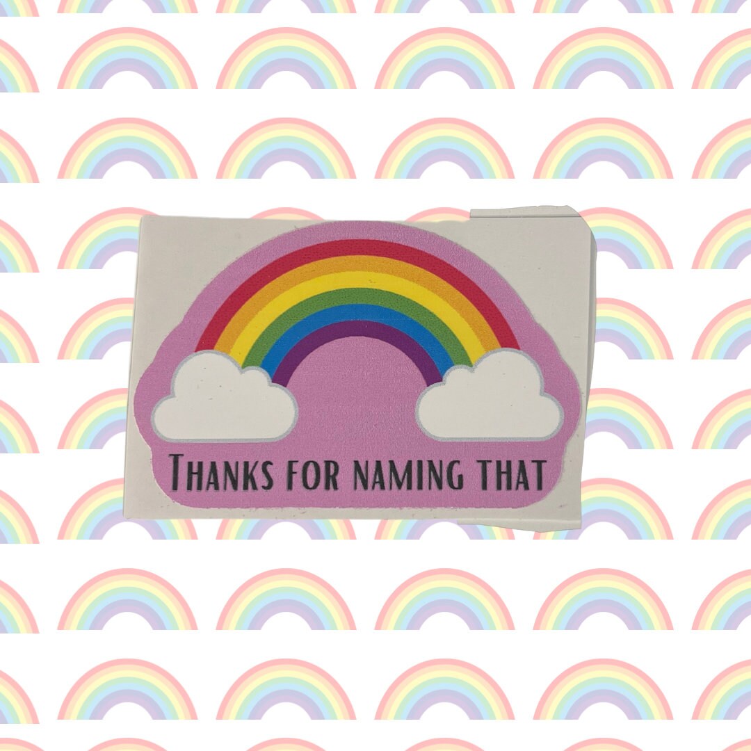 Thanks for Naming That Rainbow Sticker With Purple Background - Etsy