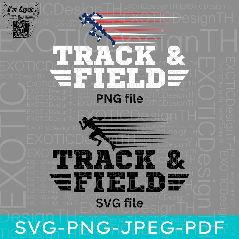 American Flag Track and Field/usa Running Track Team/america Patriotic ...