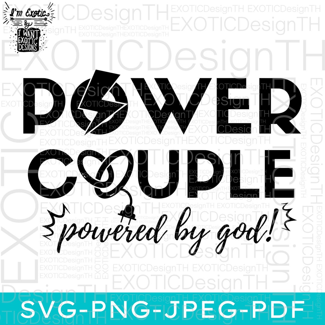 Power Couple Powered by God/christian Couple/hubby Wifey/honeymoon ...