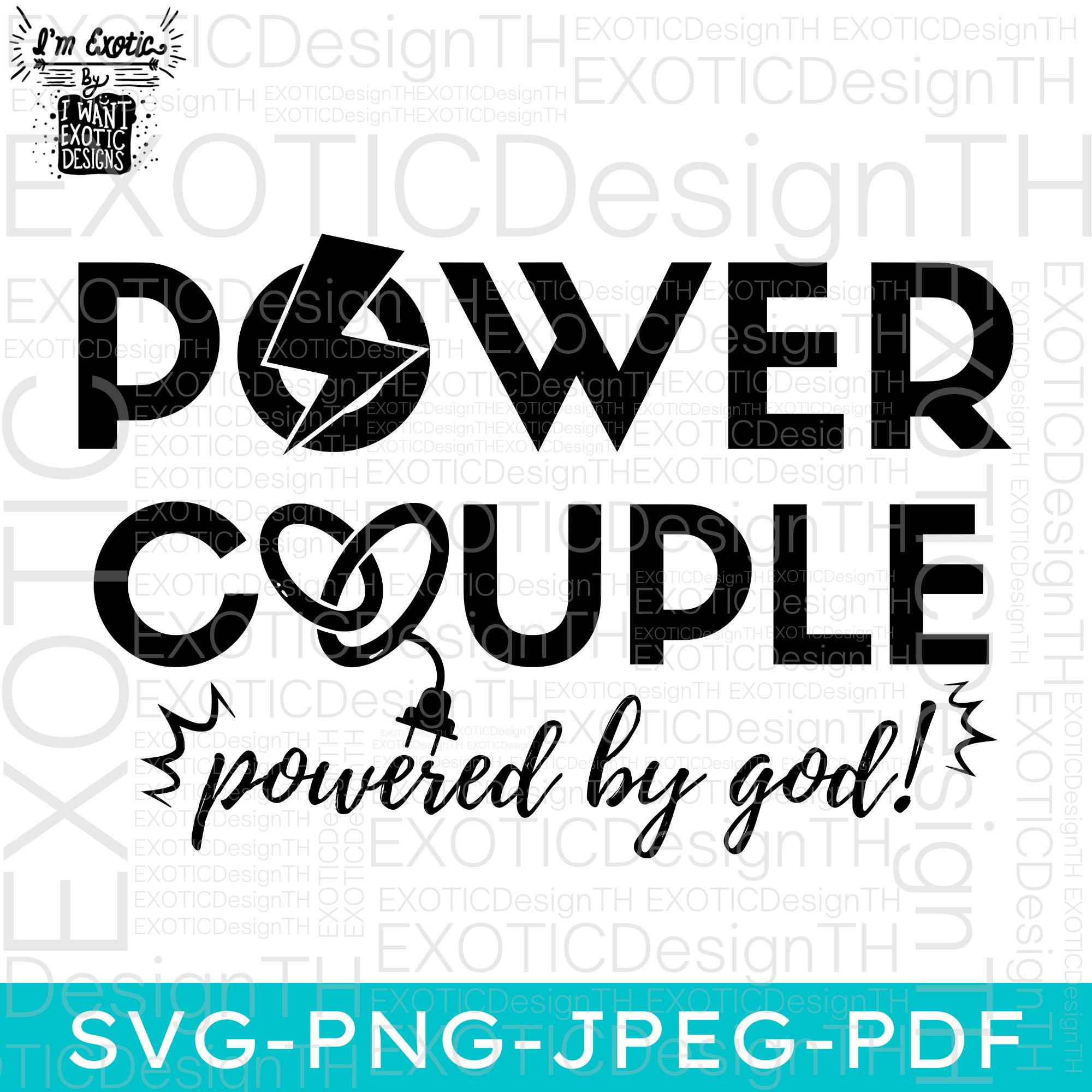 Power Couple Powered by God/christian Couple/hubby Wifey/honeymoon ...