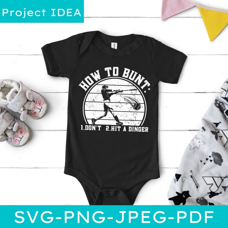 How to Bunt Don't Hit Dinger USA Flag PNG, Big Hit Funny Baseball SVG ...