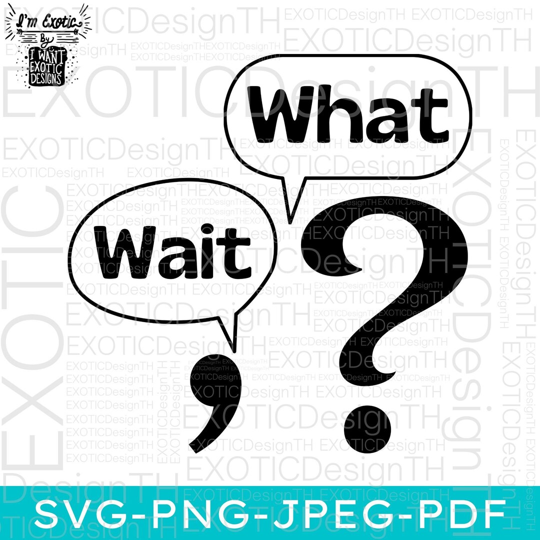 Wait What/questioning Punctuation/english Class/funny Grammar/correct ...