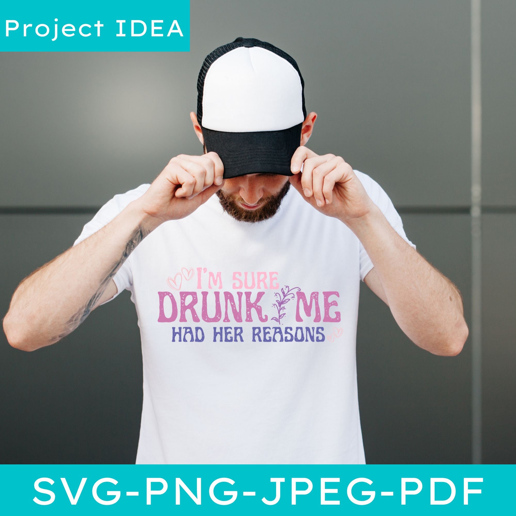 I'm Sure Drunk Me Had Her Reasons/retro Heart Couple/funny Drinking ...