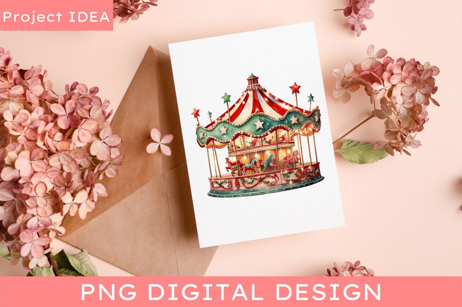 Watercolor Amusement Park Clipart, Circus Carnival Attraction Park ...
