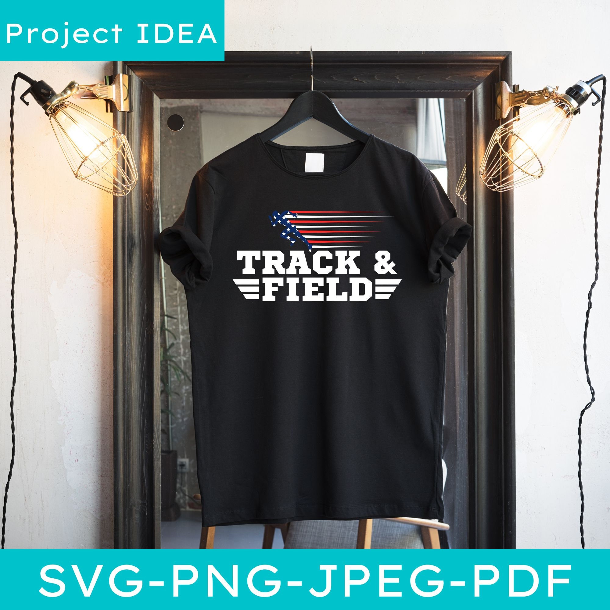 American Flag Track and Field/usa Running Track Team/america - Etsy