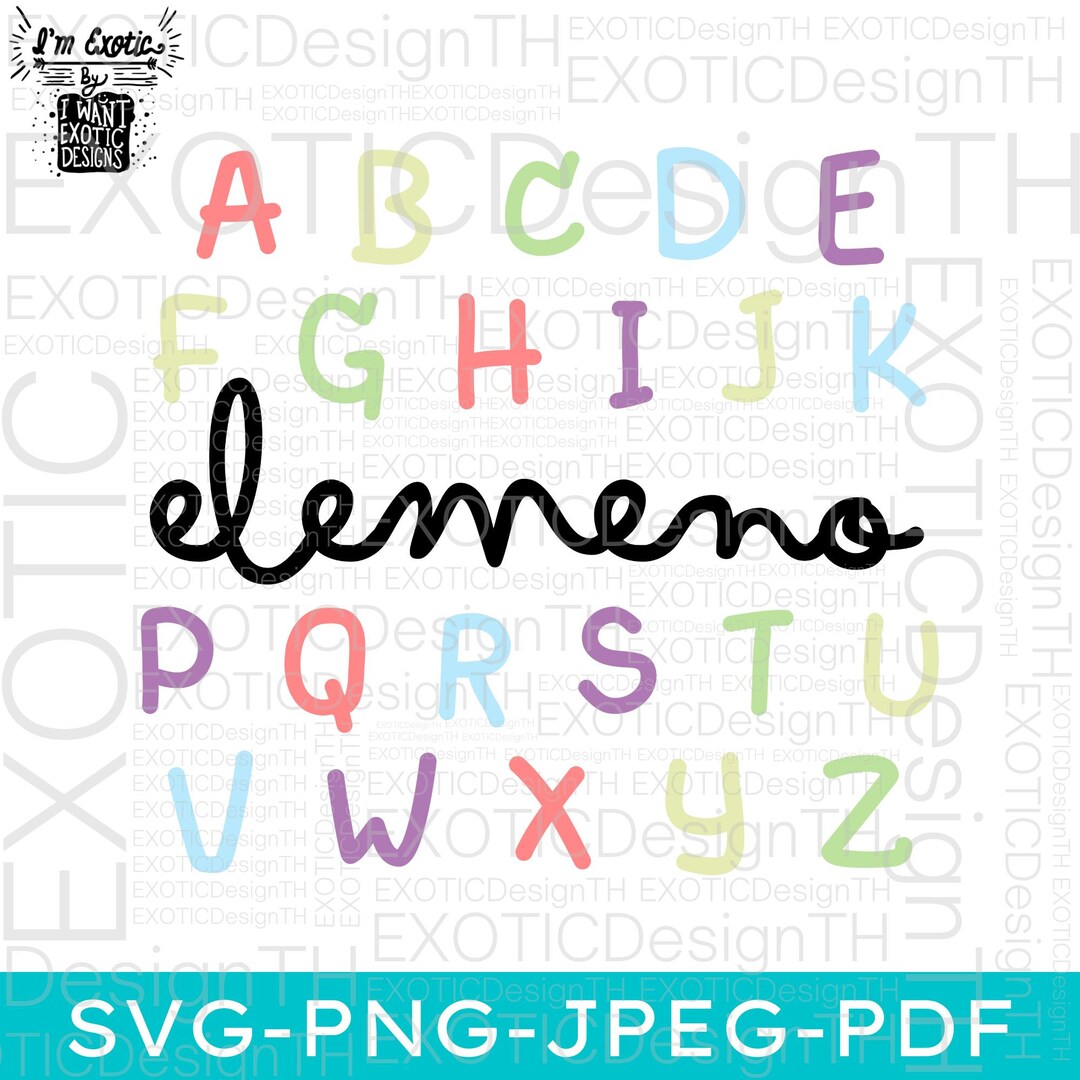 Alphabet Elemeno/teacher School Cute/abc Elemeno/kindergarten Teacher ...