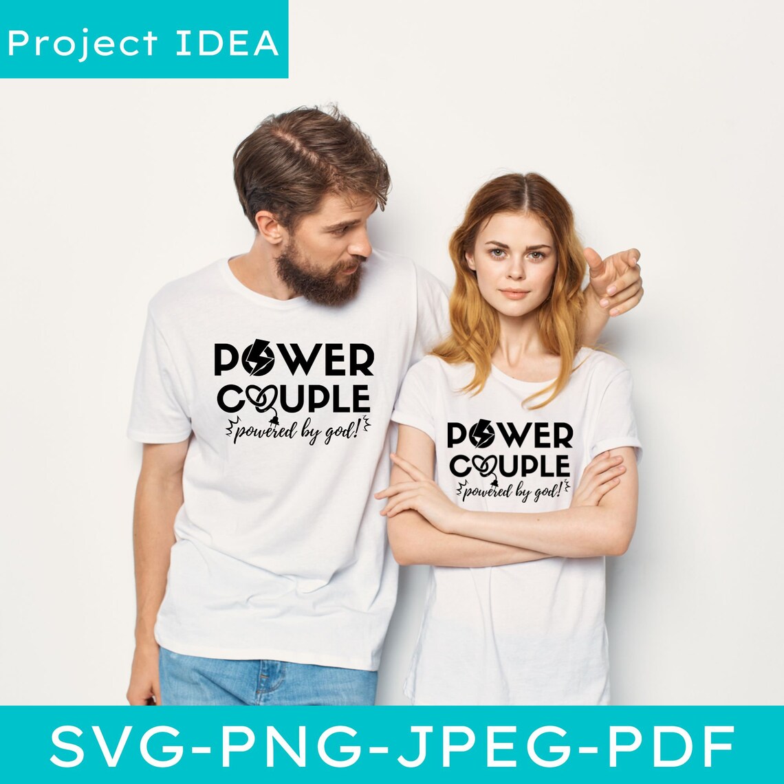 Power Couple Powered by God/christian Couple/hubby Wifey/honeymoon ...