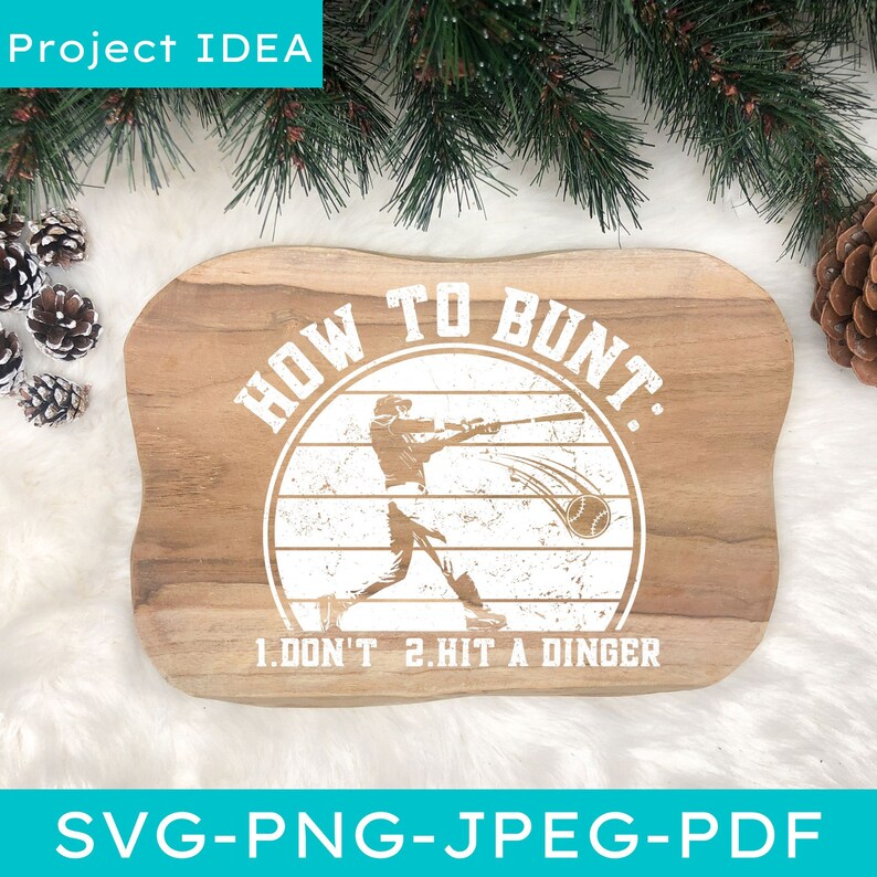 How to Bunt Don't Hit Dinger USA Flag PNG, Big Hit Funny Baseball SVG ...
