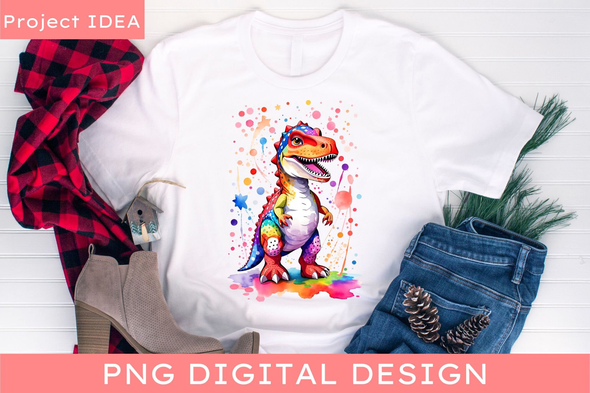 Rainbow Polka Dot T Rex PNG, Boys Dinosaur Funny Cartoon Kids, Teacher ...