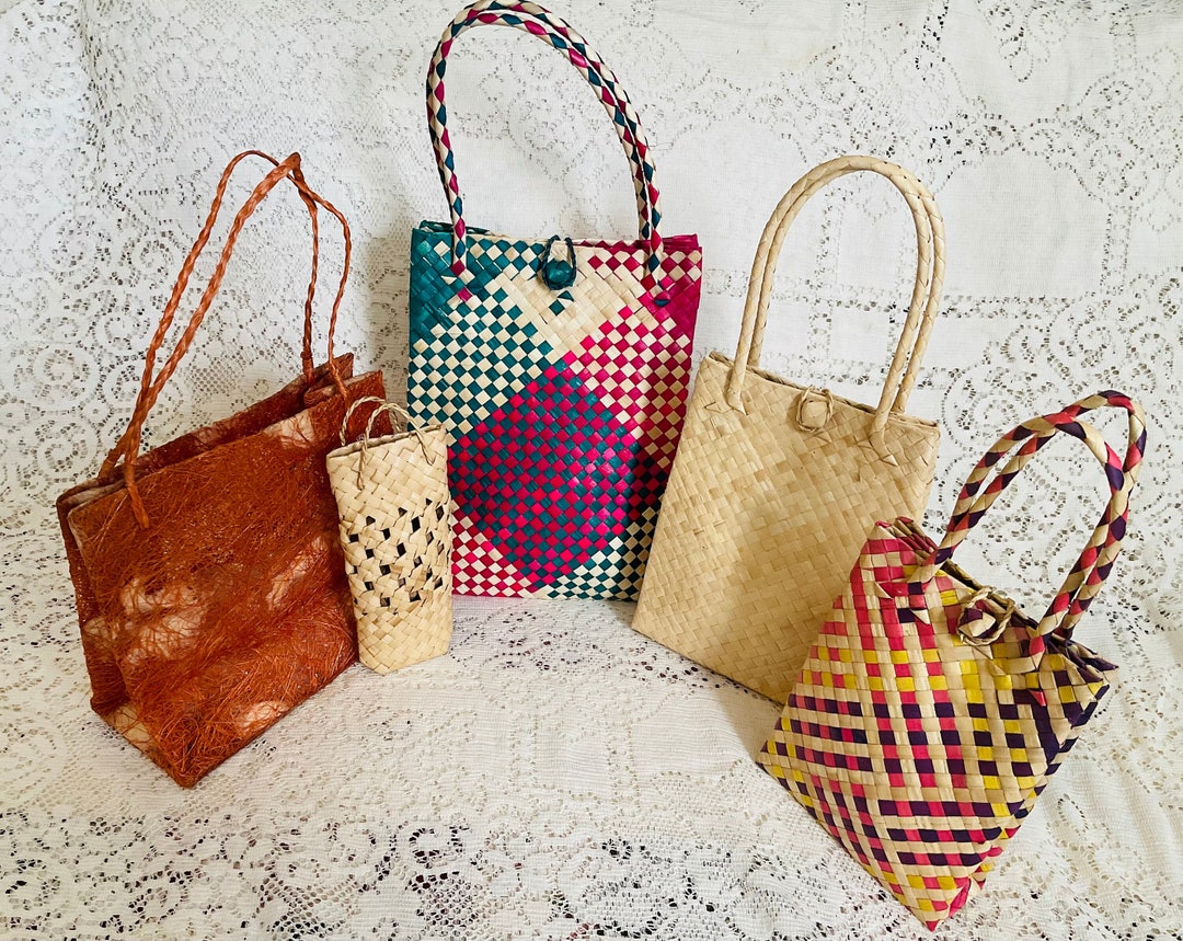 Handwoven Palm Leaves Party Favor, Utility Bags. Coconut Coir Bags ...