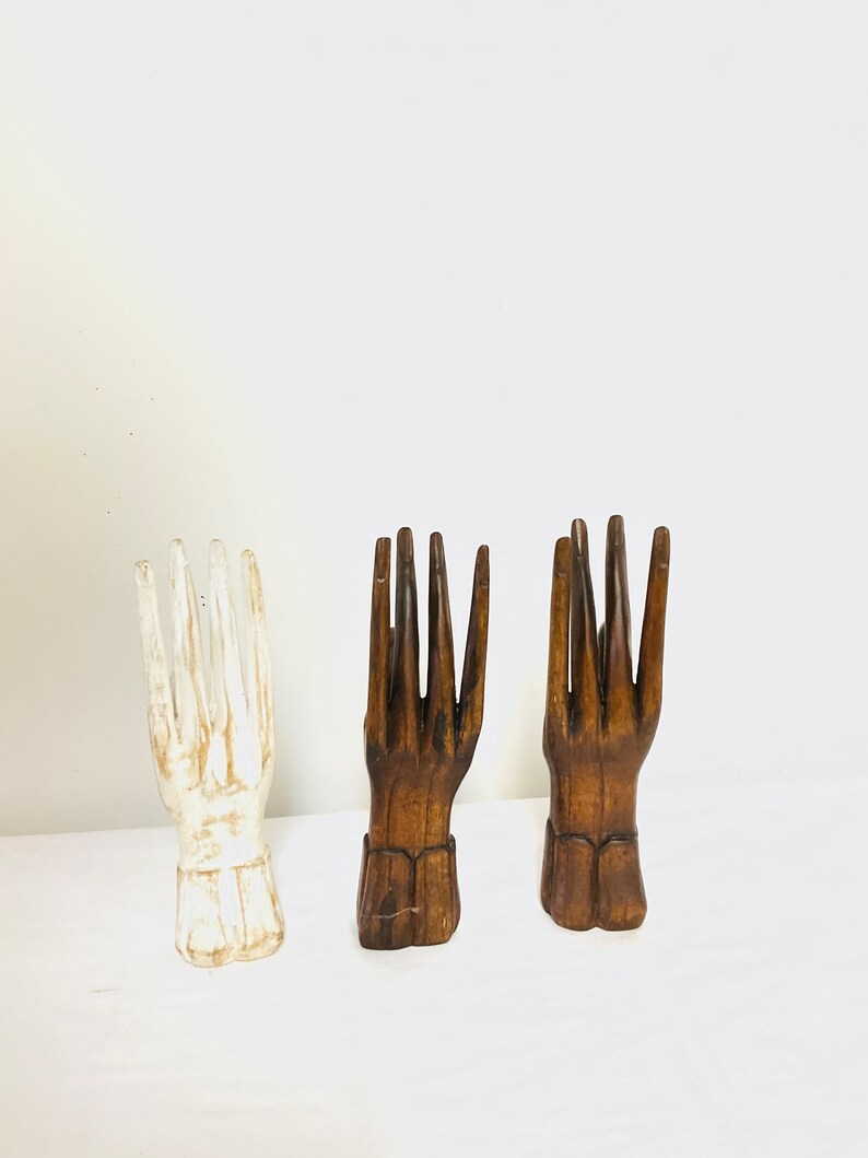 Ring Display Holder. Wooden Hand Ring Display. Hand Carved. - Etsy