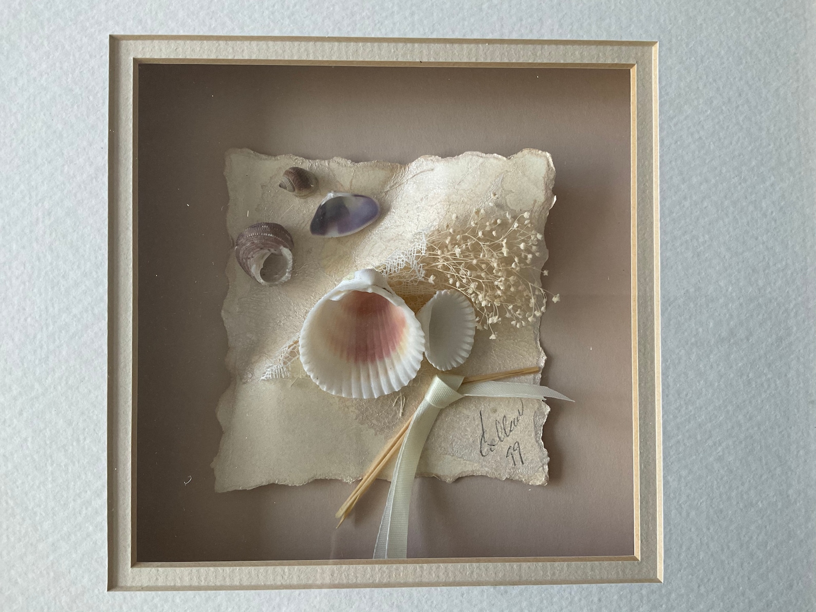 Framed Sea Shell Collage Art . Delicate Composition of Sea - Etsy