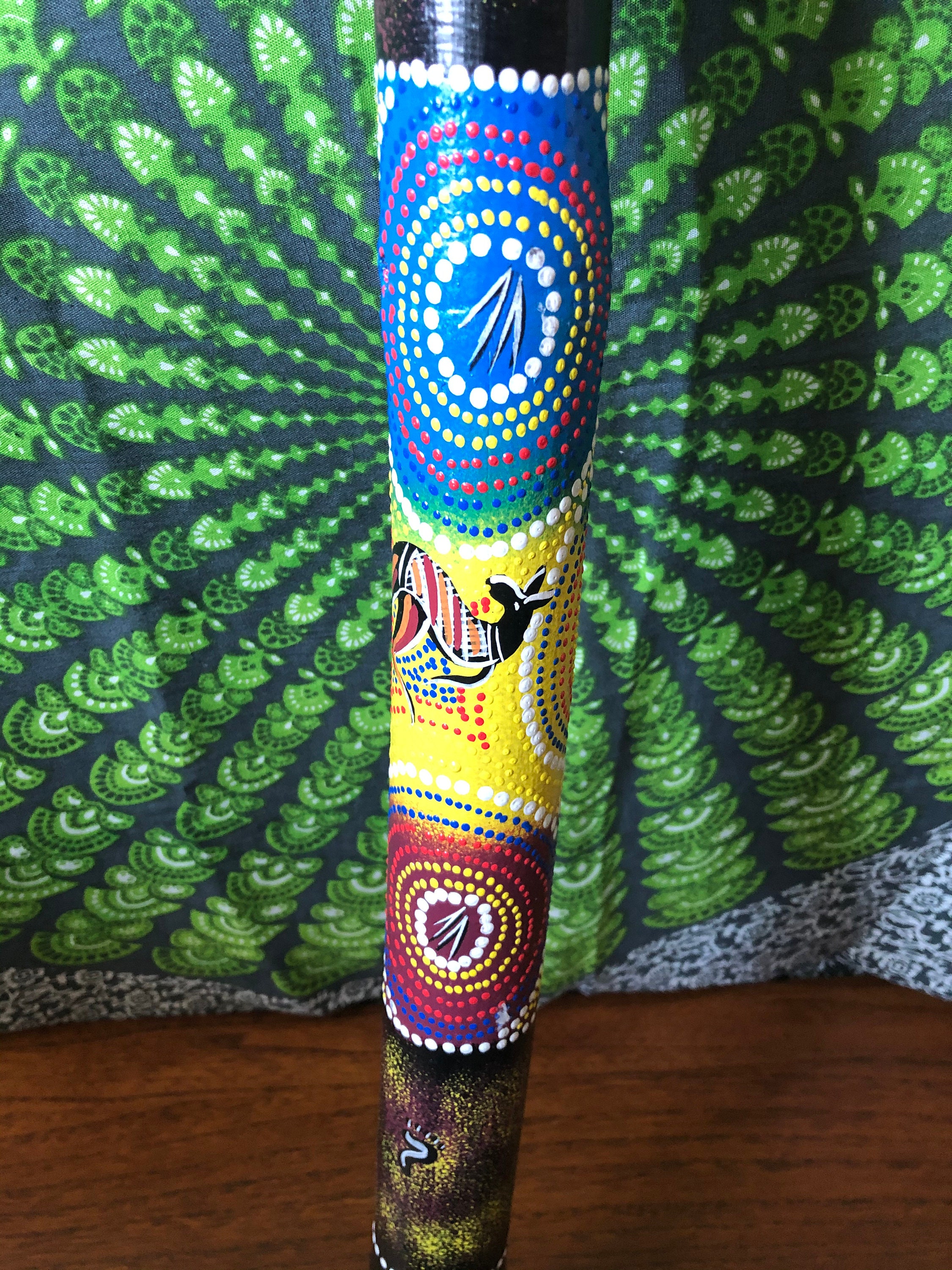Bamboo didgeridoo. 39.5 long. Diameter is 2. Hand painted | Etsy