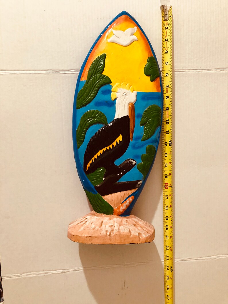 Pelican Surf Board Stand. Lively Sea Scenery. the Pelican, Bird and the ...