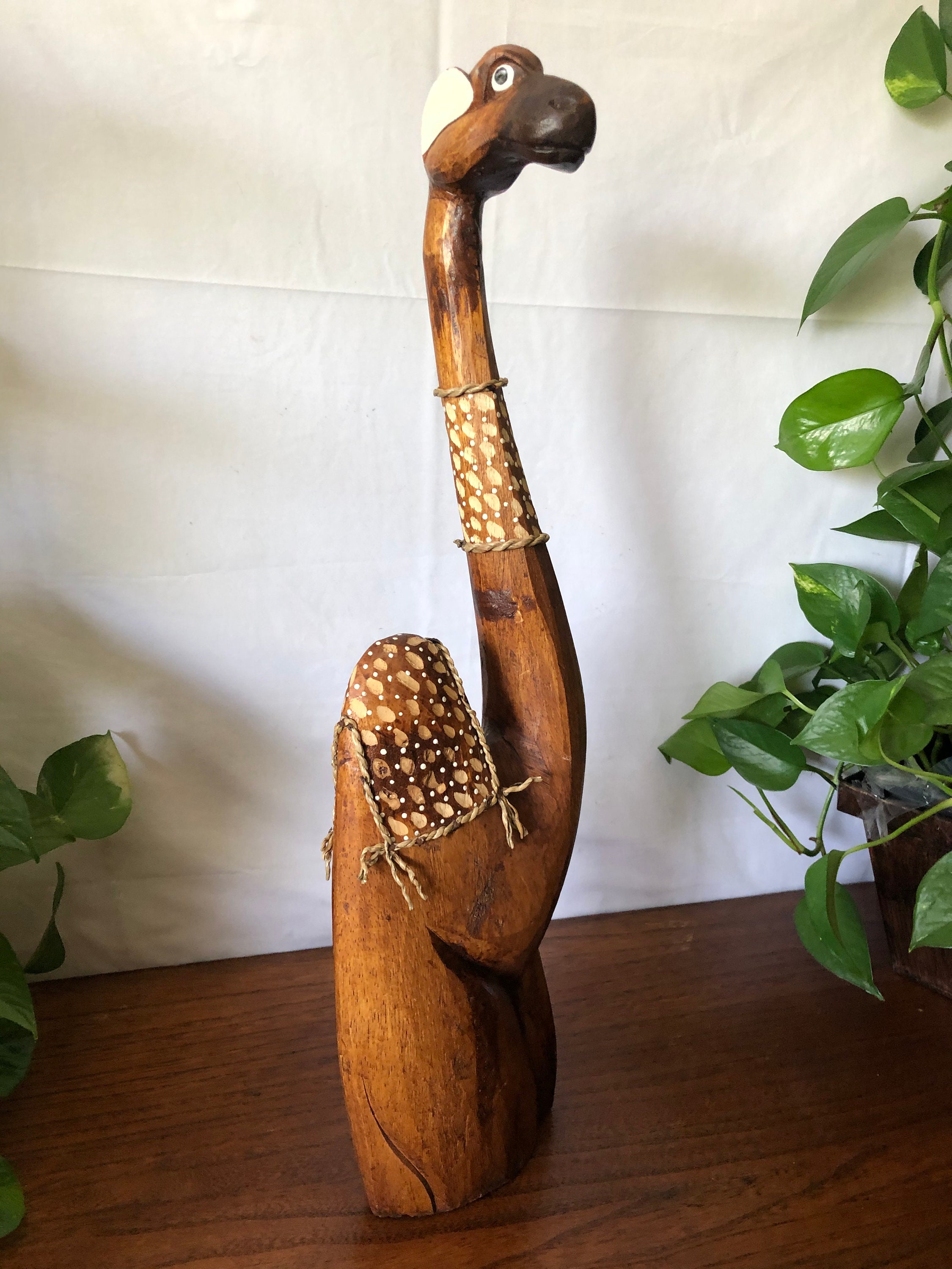 Camel Wooden Figurine. Hand Carved. Hand Etched. Bordered With - Etsy