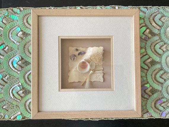Framed Sea Shell Collage Art . Delicate Composition of Sea - Etsy
