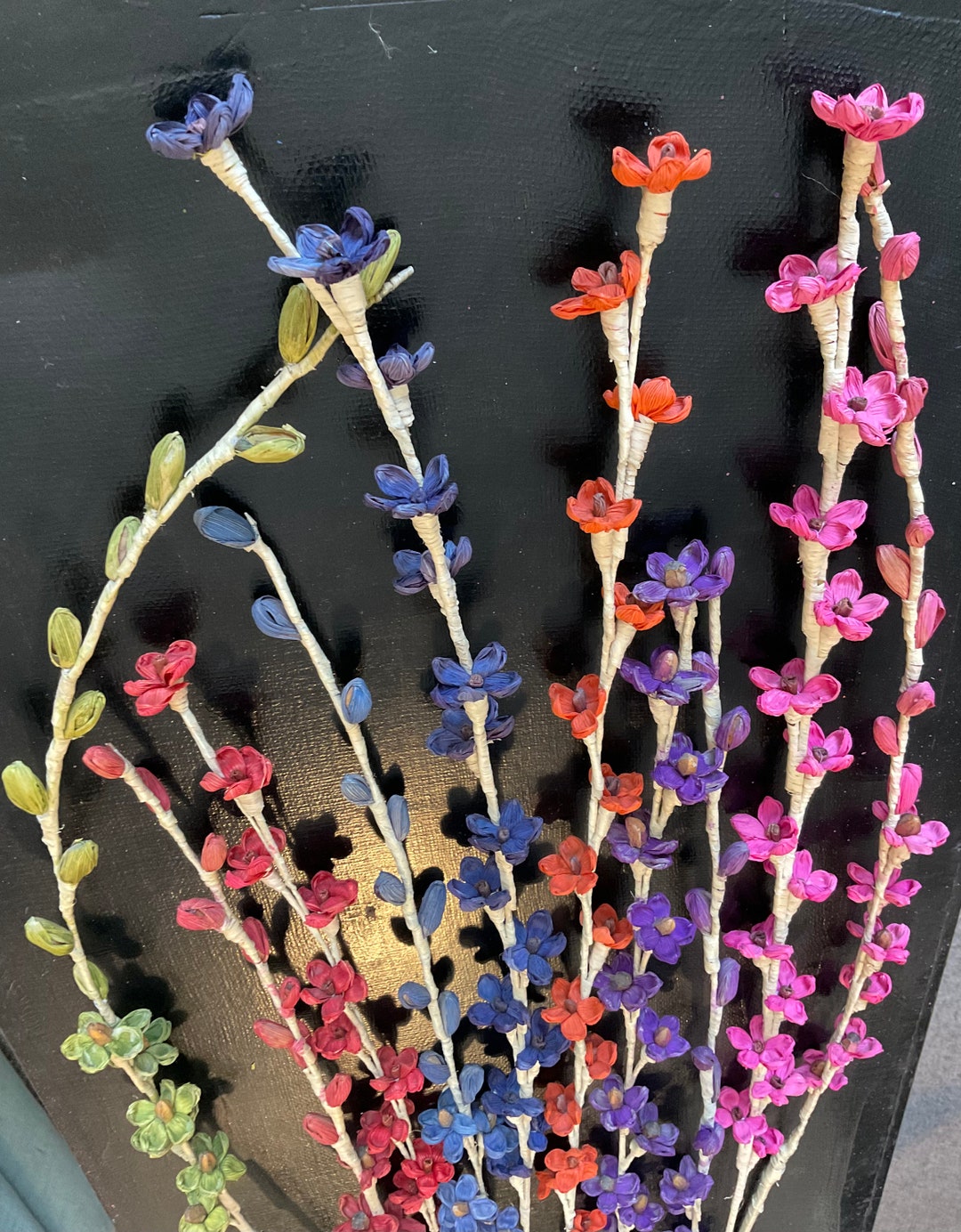 Dried Corn Husk 15 Florets Stalk. Coconut Midrib Stalk With Bamboo ...