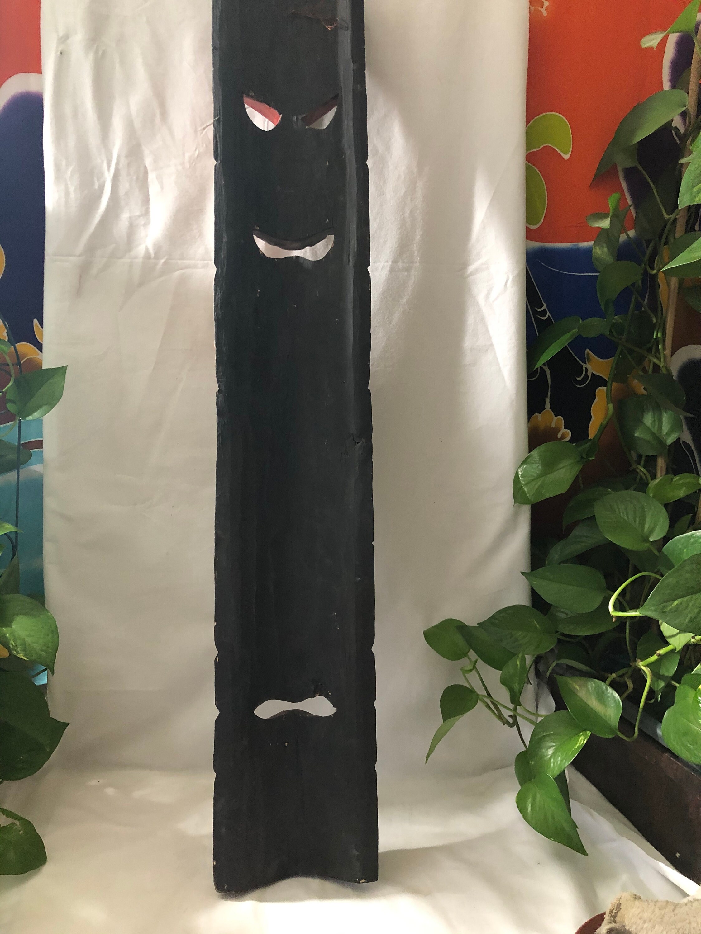Tiki Mask. 2 Faced Open-Mouthed Signifying Peace. 39Tall. | Etsy