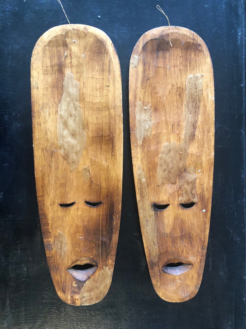 African Wooden Mask. Owl Mask. Dot Art Hand Painted. Hand - Etsy