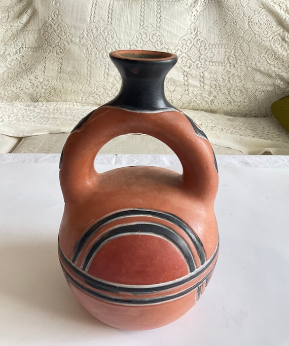 Vintage Stirrup Spout Pottery Vessel. Ancient Design of South | Etsy