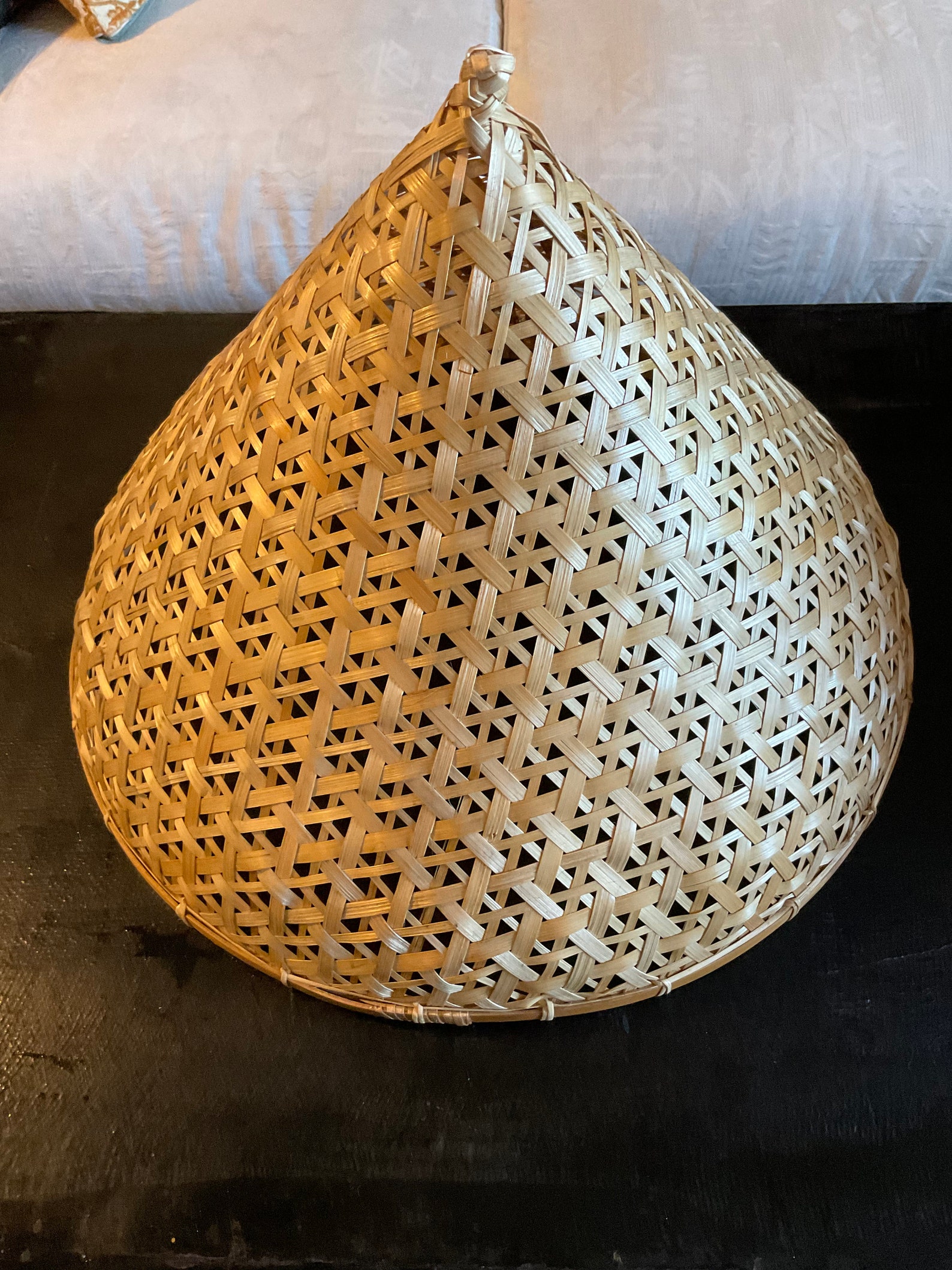 Decorative Asian Conical Hat. Set of 2. Thinly Sliced Bamboo - Etsy